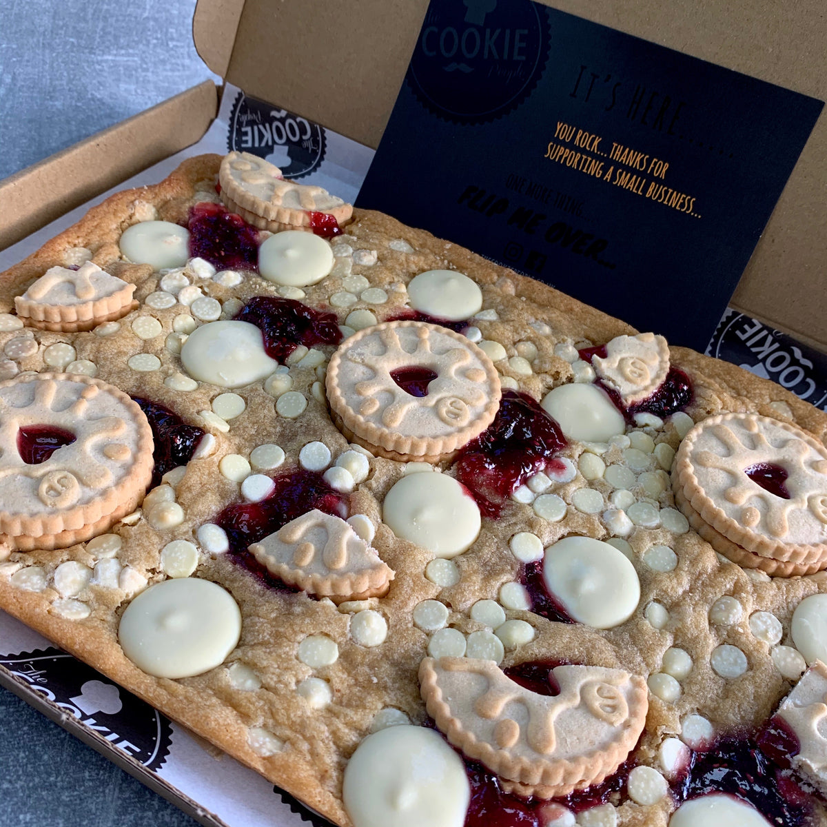We're Jammin Slab | Giant shareable cookie slabs delivered – The Cookie ...
